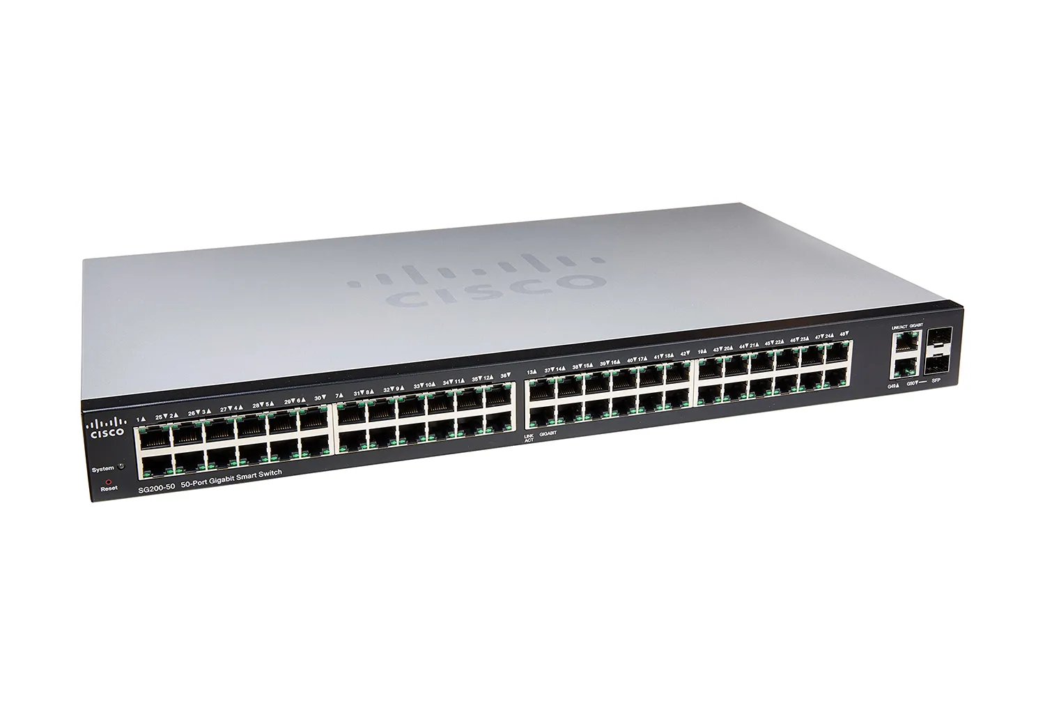 Cisco - SLM2048T-NA-RF - 200 SG200-50P 48 x Ports 10/100/1000Base-T + 2 ...